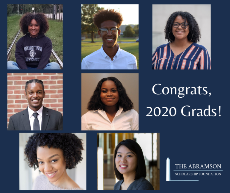 Congratulations to the Class of 2020! - The Abramson Scholarship Foundation